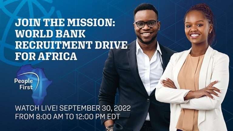 Apply for World Bank Recruitment Drive for Africa 2022 (Multiple ...